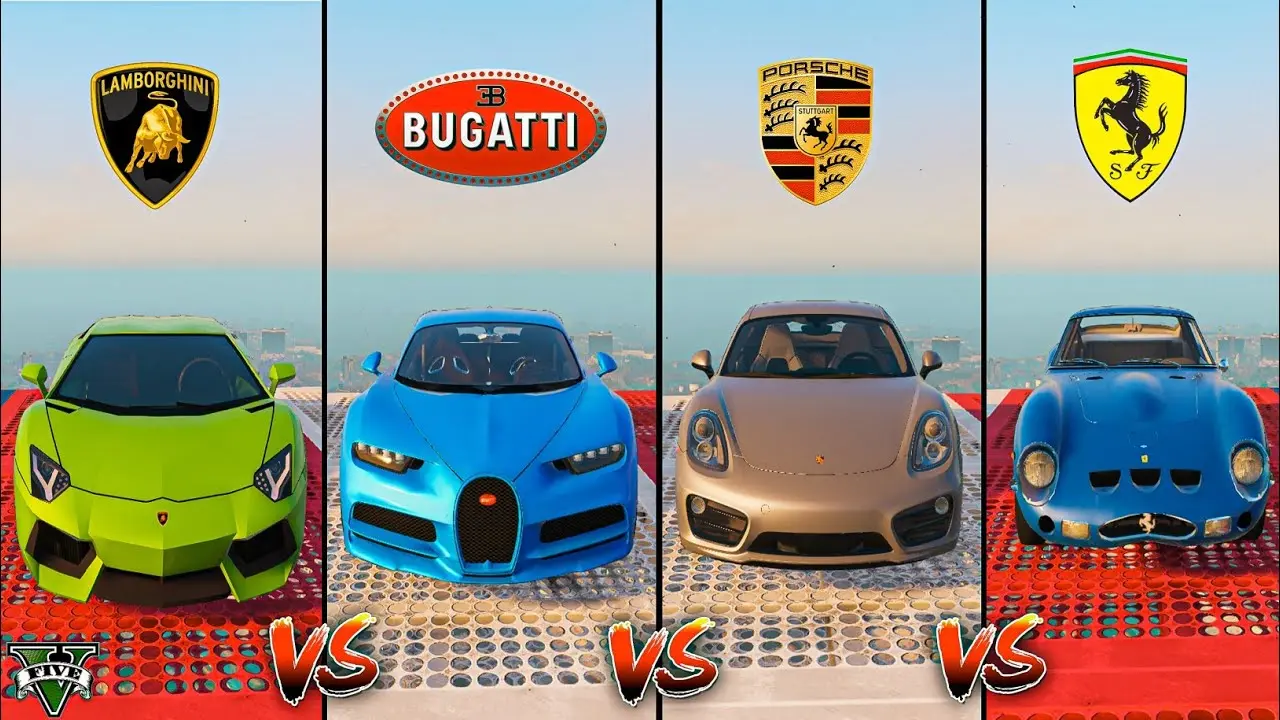 Lamborghini Vs Ferrari Vs Bugatti Vs Porsche: Superdeportivos De Lujo Y ...